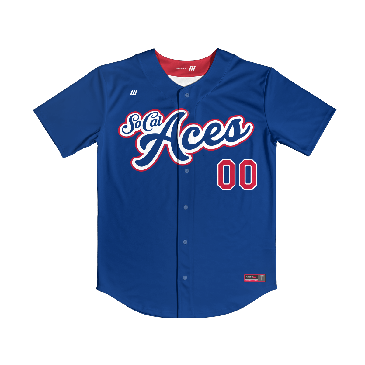 SoCal Aces Full Button Jersey (Royal) – WIN ON 3